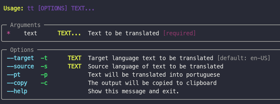 Tutorial - Terminal Translator